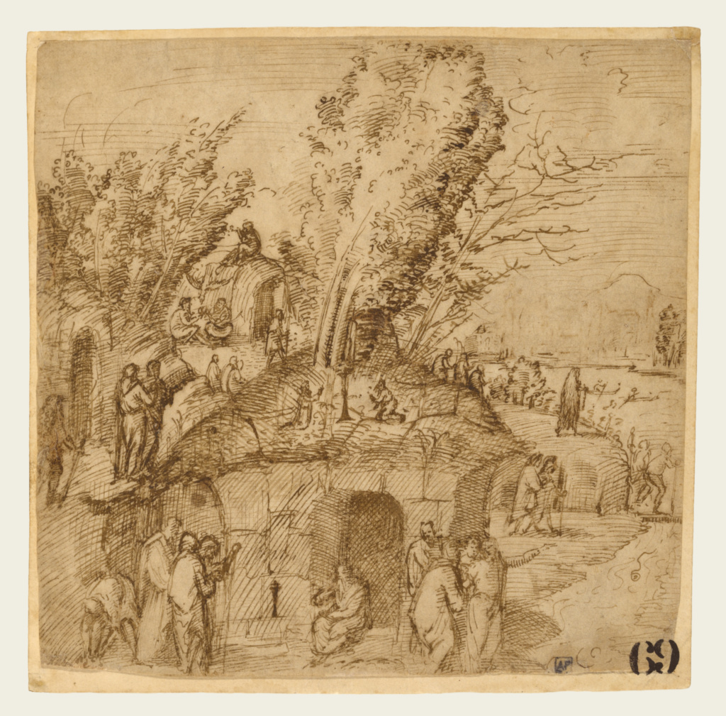 Oil Painting Replica A Thebaid. Monks and Hermits in a Landscape by ...
