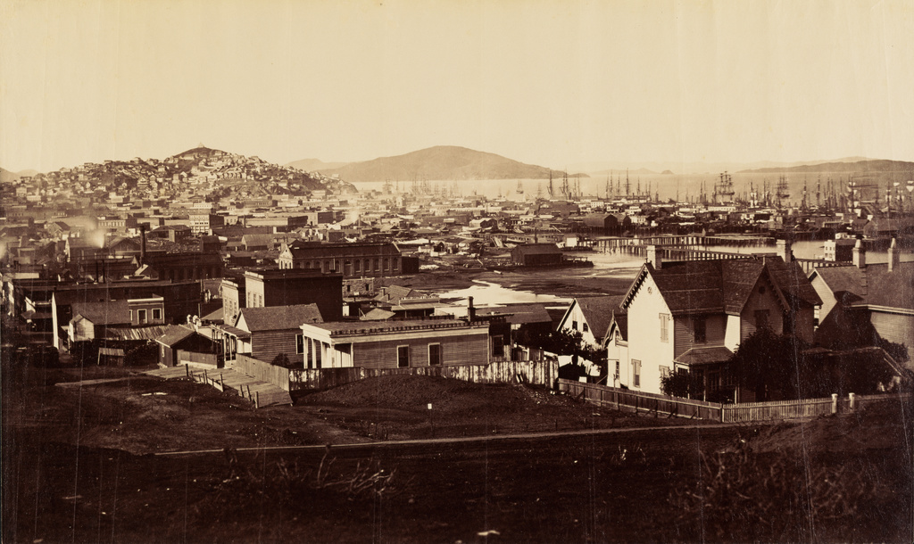San Francisco -- City Front from Rincon Hill in 1860 -- Carleton ...
